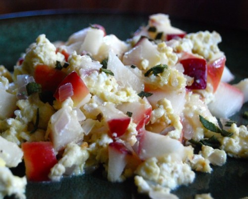 Scrambled Eggs with Apples, Sage and Swiss » The Daily Dish
