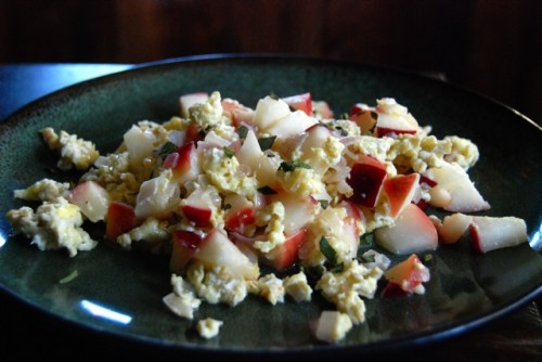Scrambled Eggs with Apples, Sage and Swiss » The Daily Dish