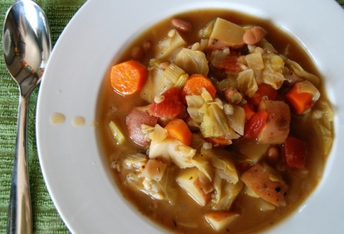 Slow Cooker Irish Bean and Cabbage Stew » The Daily Dish